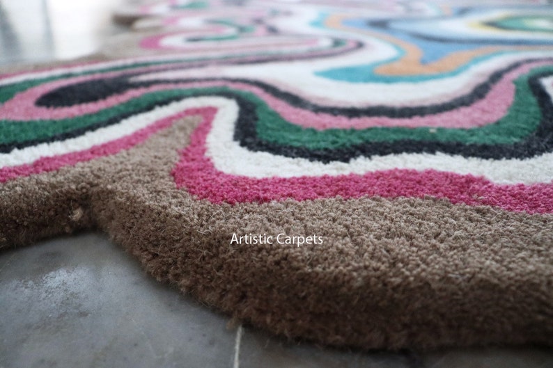 Irregular Rug / Modern Abstract Shaped Area Rug for Living - Etsy