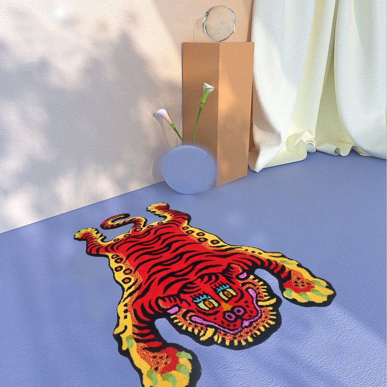 Hand Tufted Tibetan Tiger Rug New Pattern / Animal Rug Carpet - Etsy