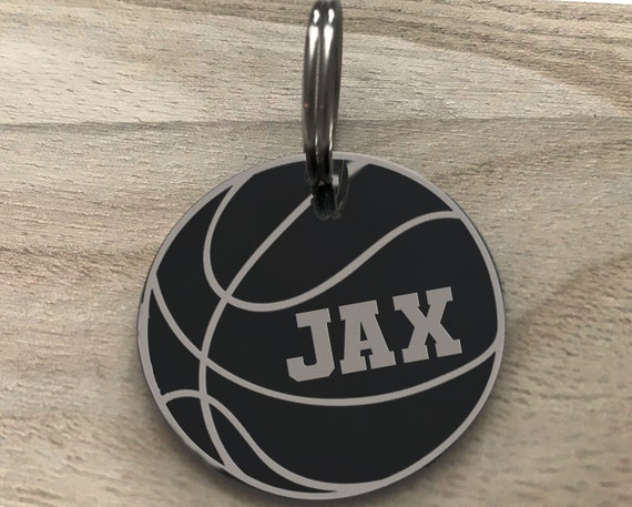 Rose Gold Dog Tag for Dogs Basketball Pet Tag Custom | Etsy
