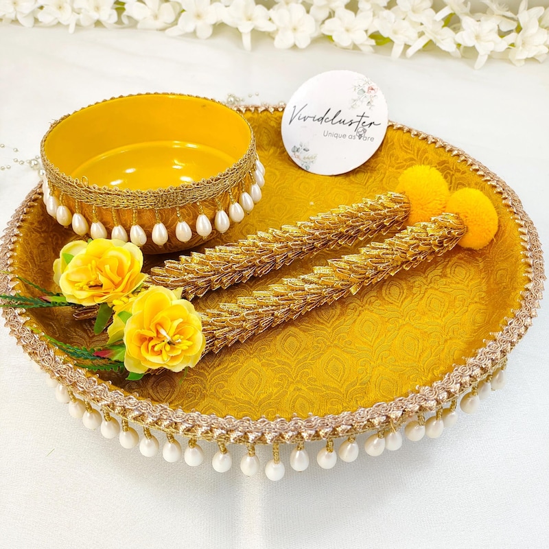 Haldi Decoration Tray - Etsy