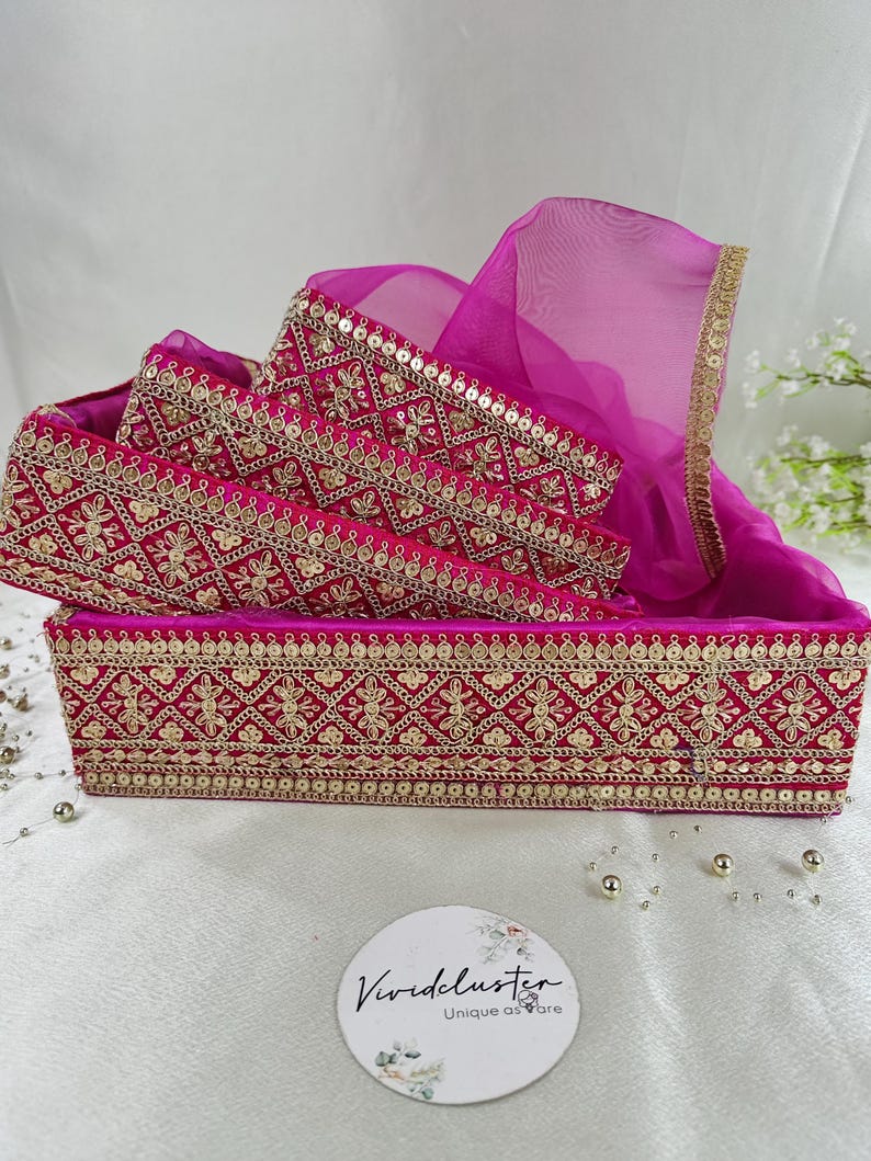 Valentine Hamper Tray, Pink Color, Rectangular Wooden Base, XS - XL ...