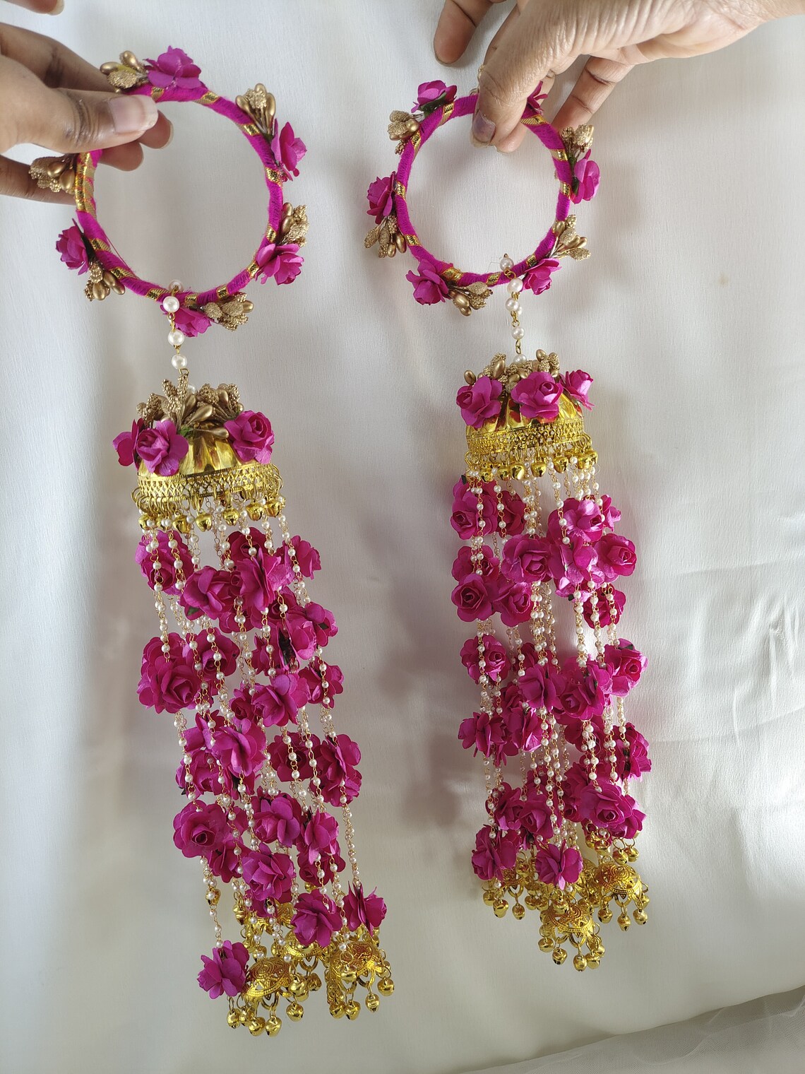 Handmade Bridal Kalire: Floral Wedding Accessory - Etsy
