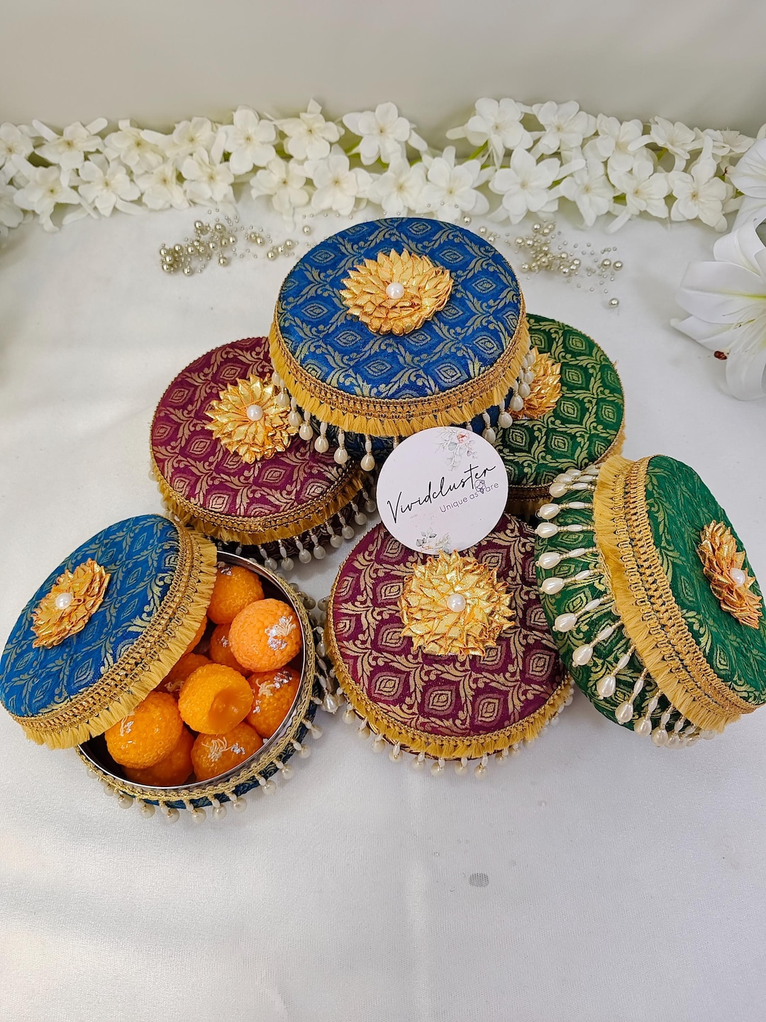Handmade Steel Ladoo Boxes for Gifting Giveaway Favours Invitation ...