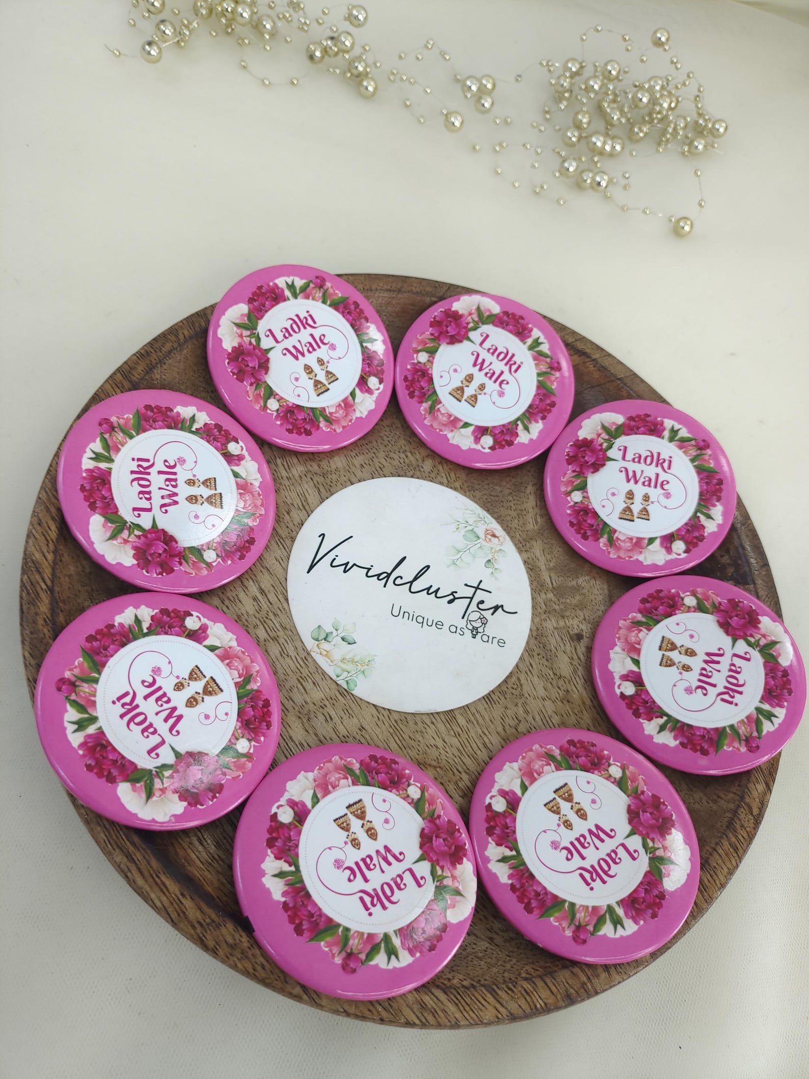 Ladkiwale Wedding Badges| Dulhan Side Pins| Shaadi Entry Brooch| Team ...