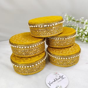 Handmade Flat Laddu Boxes for Weddings Stylish and Functional Best for ...