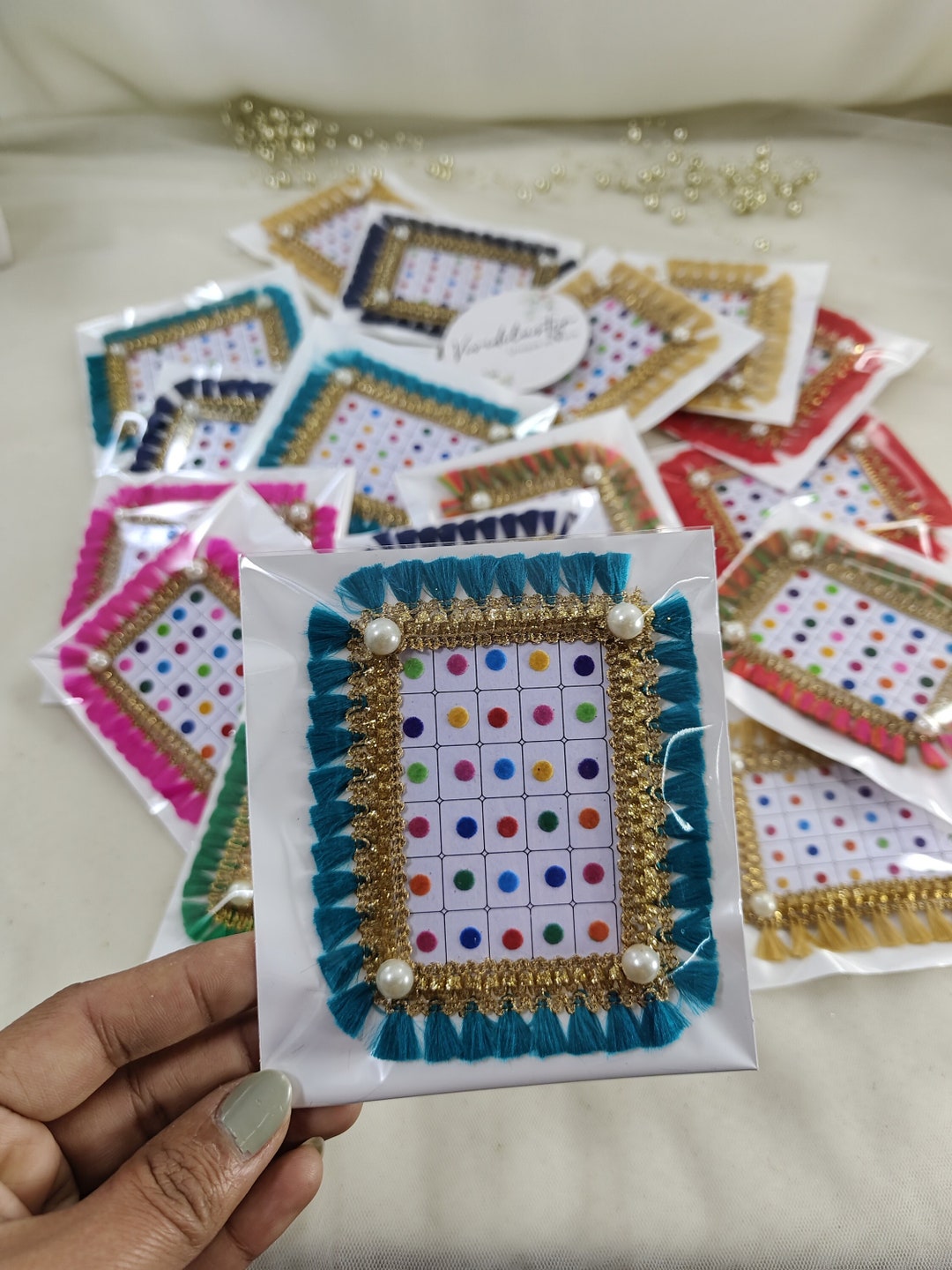 Colorful Bindis for Wedding Favors,mehandihaldi Sangeet Ladies Favors ...