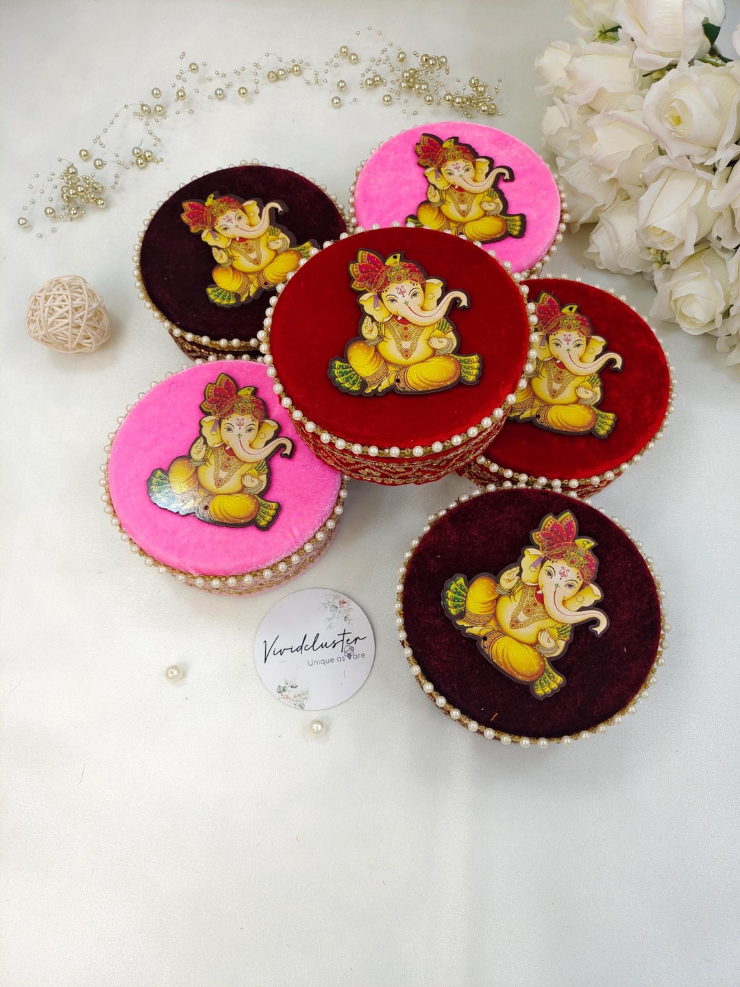 Ladoo Packaging Boxes, Stainless Steel, 5-inch (red, Pink, Wine) Round ...