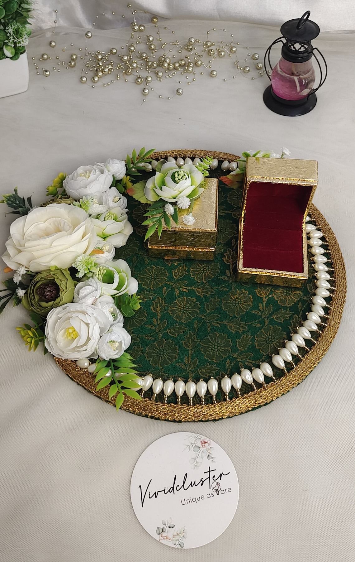 Decorated Ring Platter for Ceremony/wedding Thaal Tray Function Indian ...