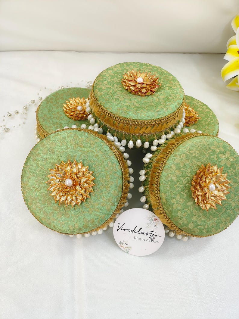 Handmade Steel Laddu Box, Brocade Fabric, Indian Wedding Favor - Etsy