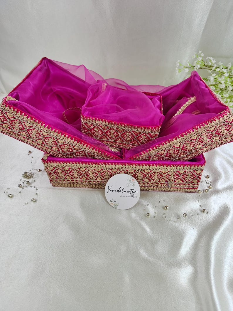 Valentine Hamper Tray, Pink Color, Rectangular Wooden Base, XS - XL ...