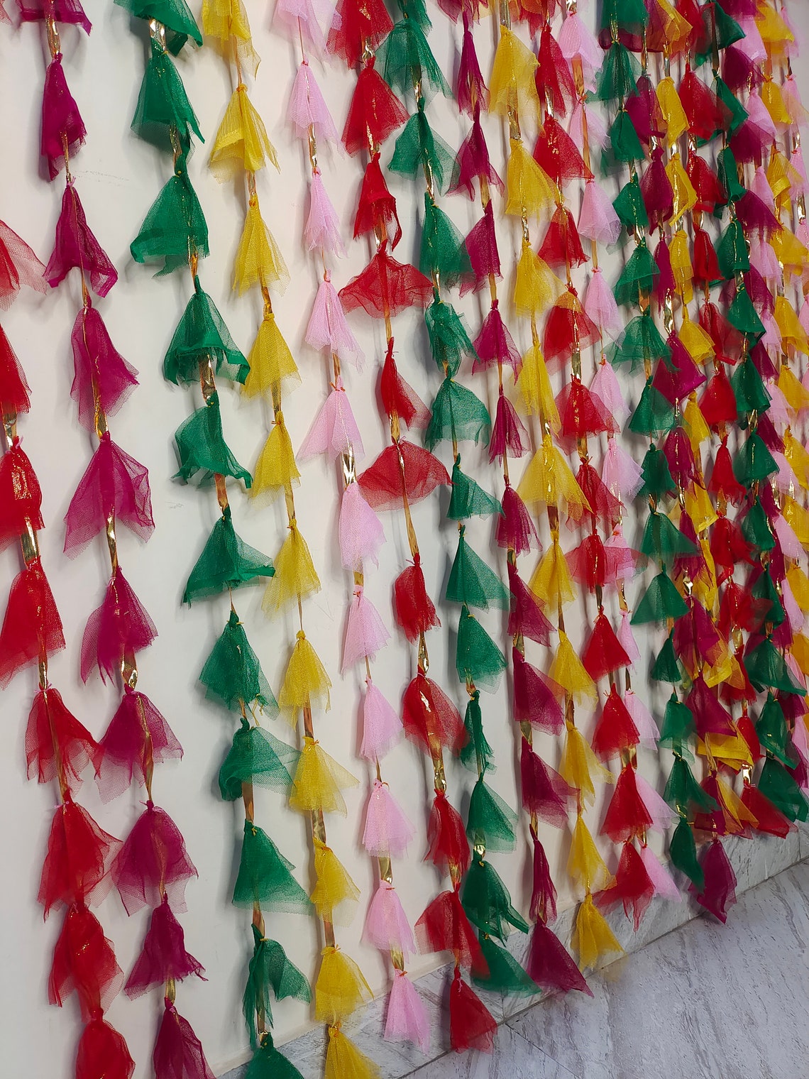 Net Gota Hangings for Mandap Decoration Mehndi Decor Haldi - Etsy