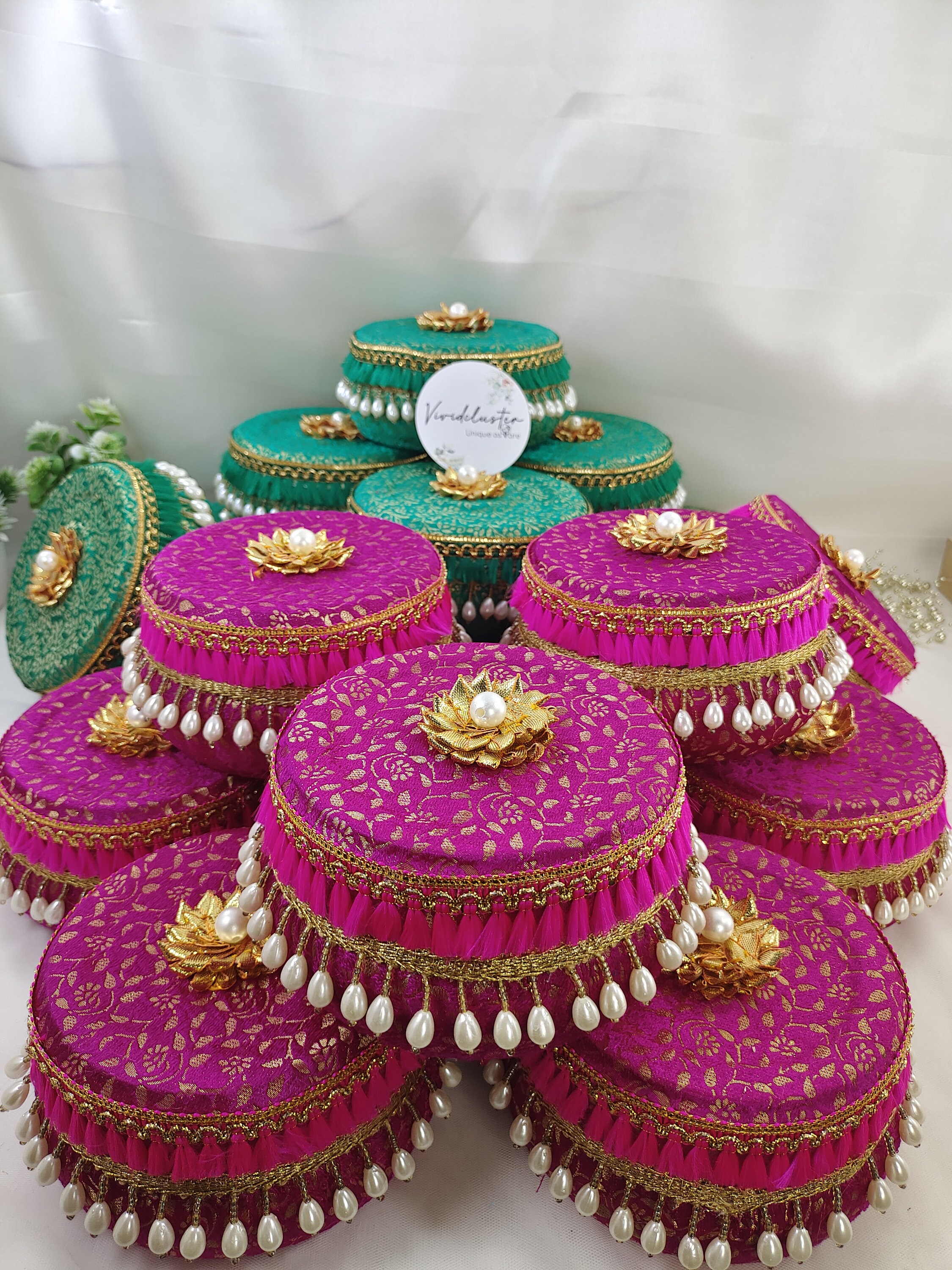 Desi Laddu Boxes Wedding Favor Return Gift Sangeet Favor Handcrafted ...