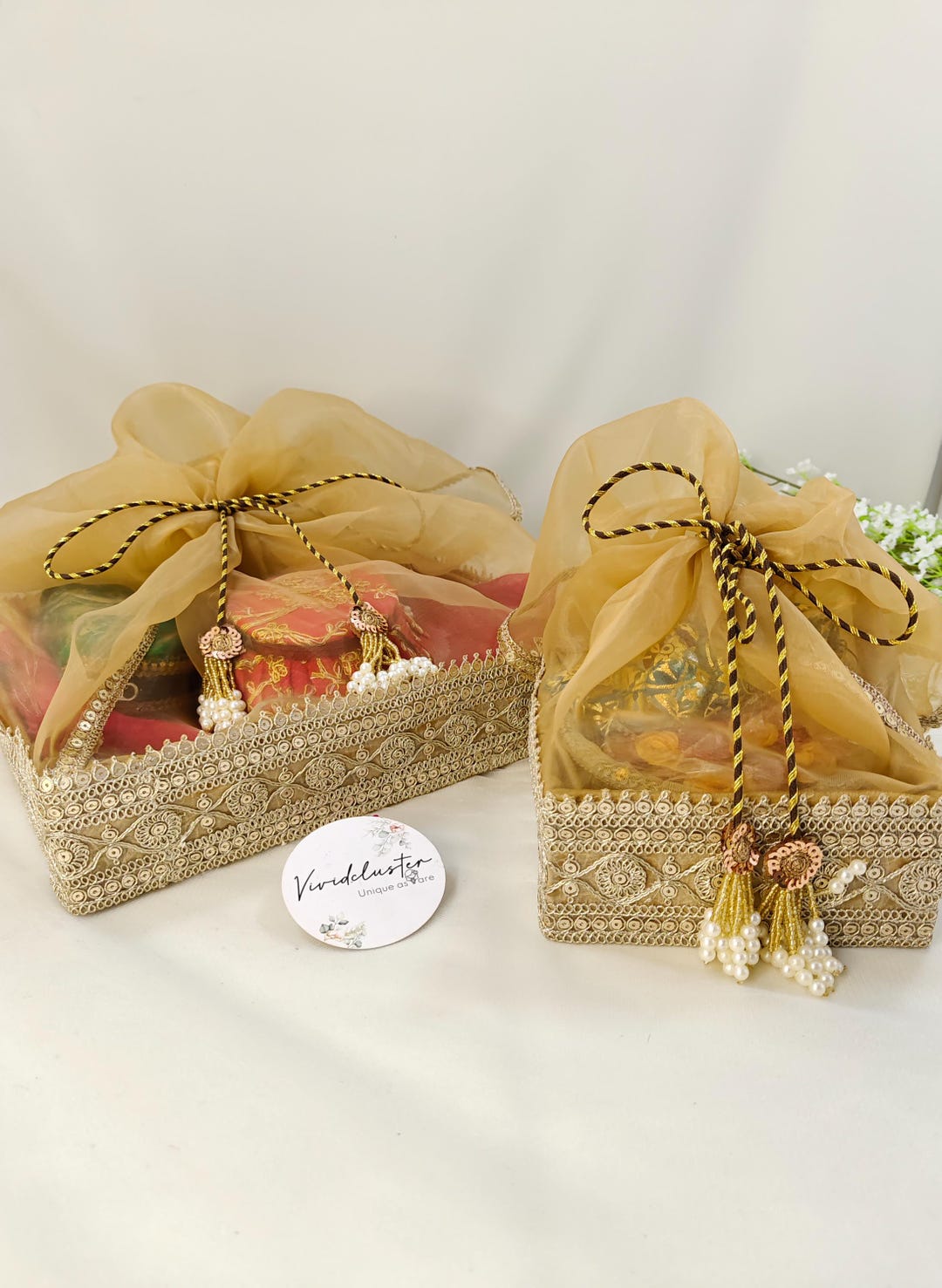 Valentine Tray Collection: Rectangular MDF Base, Set X 4, Golden, (6-12 ...