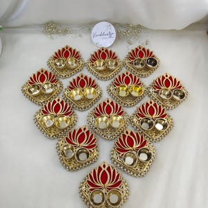 Roli Chawal for Teej Platter Kumkum Chawal Pouch Roli Chawal Pooja Box ...