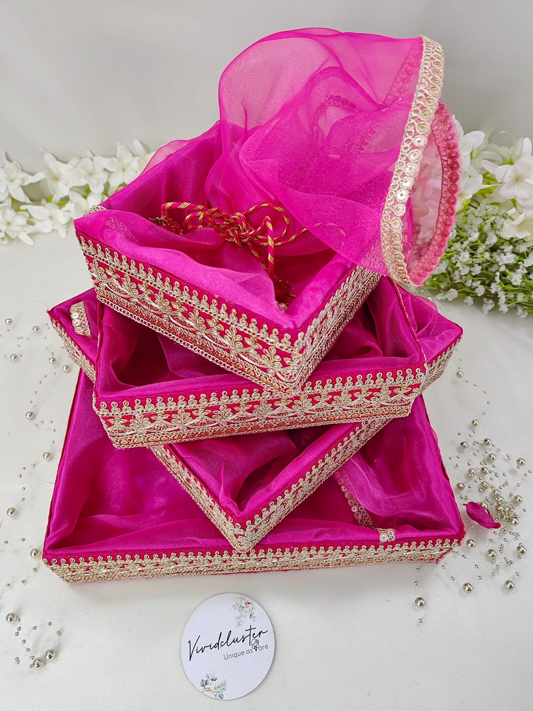 Shagun Hamper| Hostess Tray Set | Handmade Decorative Trays for ...