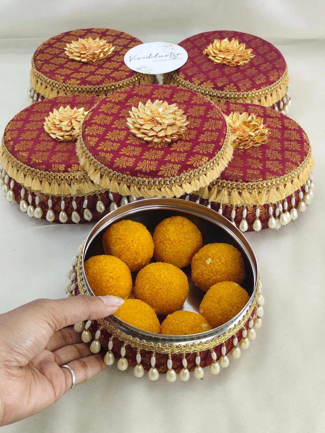 Laddoo Box| Indian Wedding Favour Box| Diwali Gift Hamper| Karwa Chauth ...