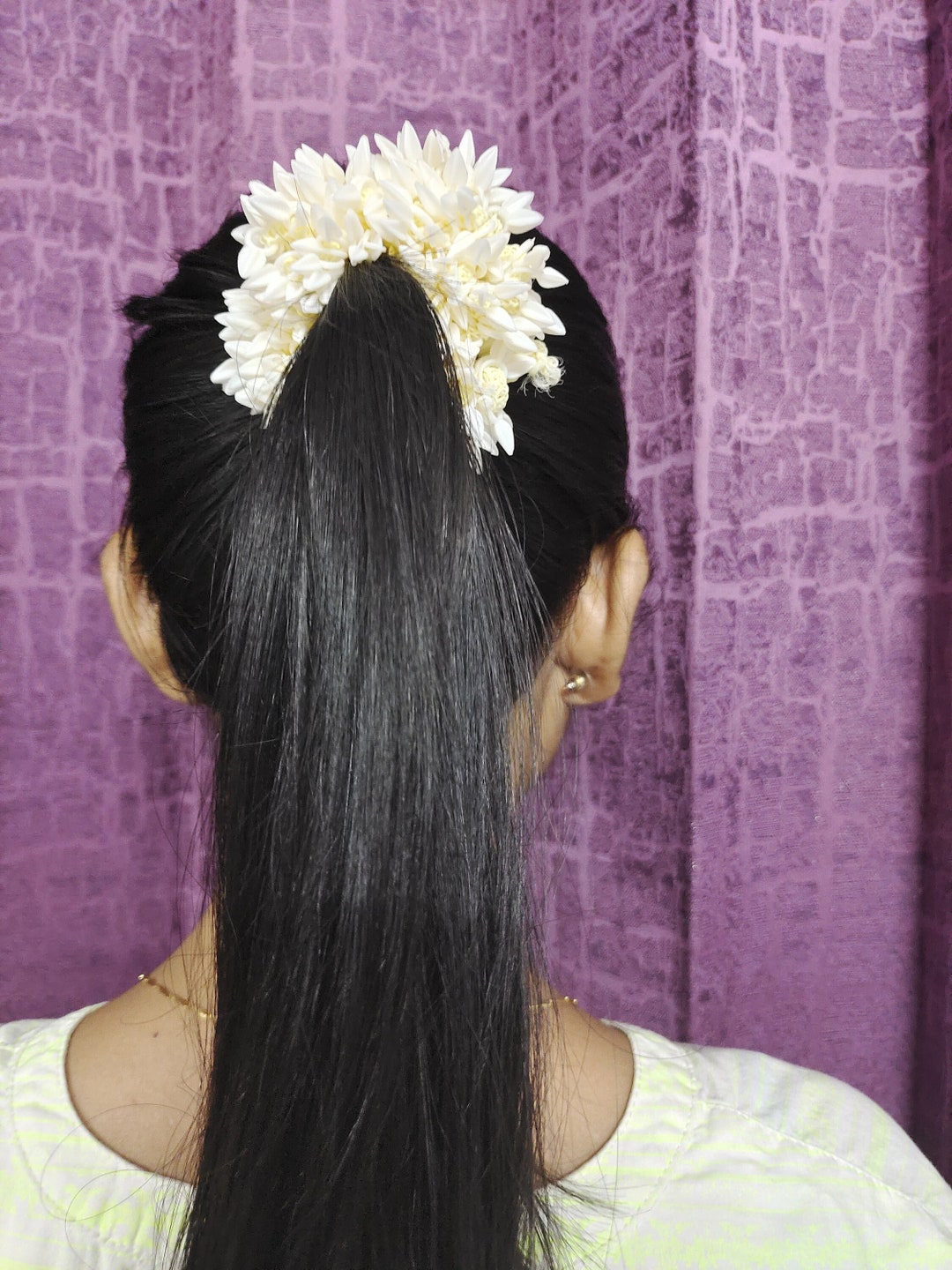 Scrunchie Gajra Hair Accorries/party Wear Gajra Floral Scented/indian ...