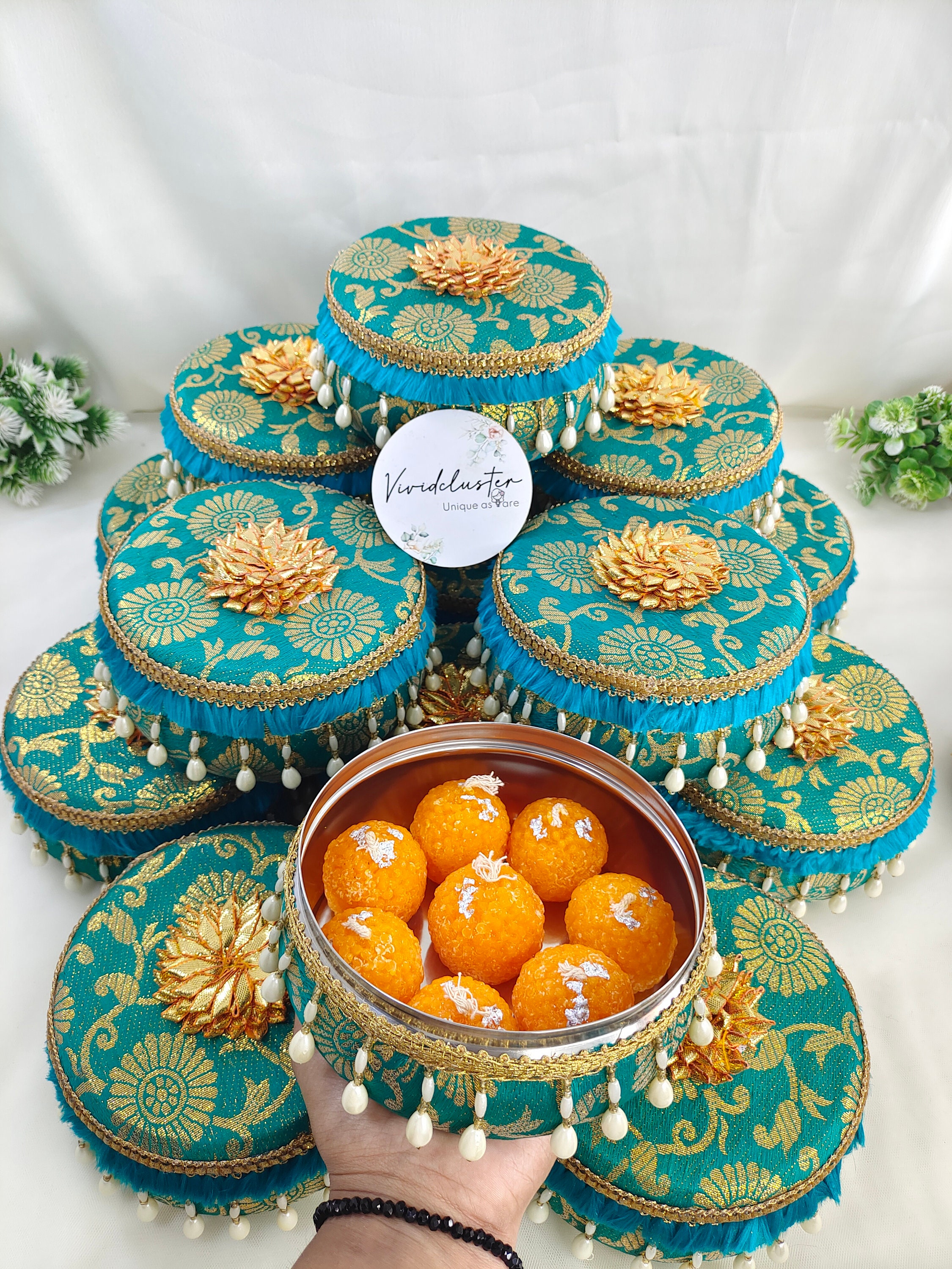Handmade Steel Ladoo Boxes for Gifting/giveaway/favours/invitation ...