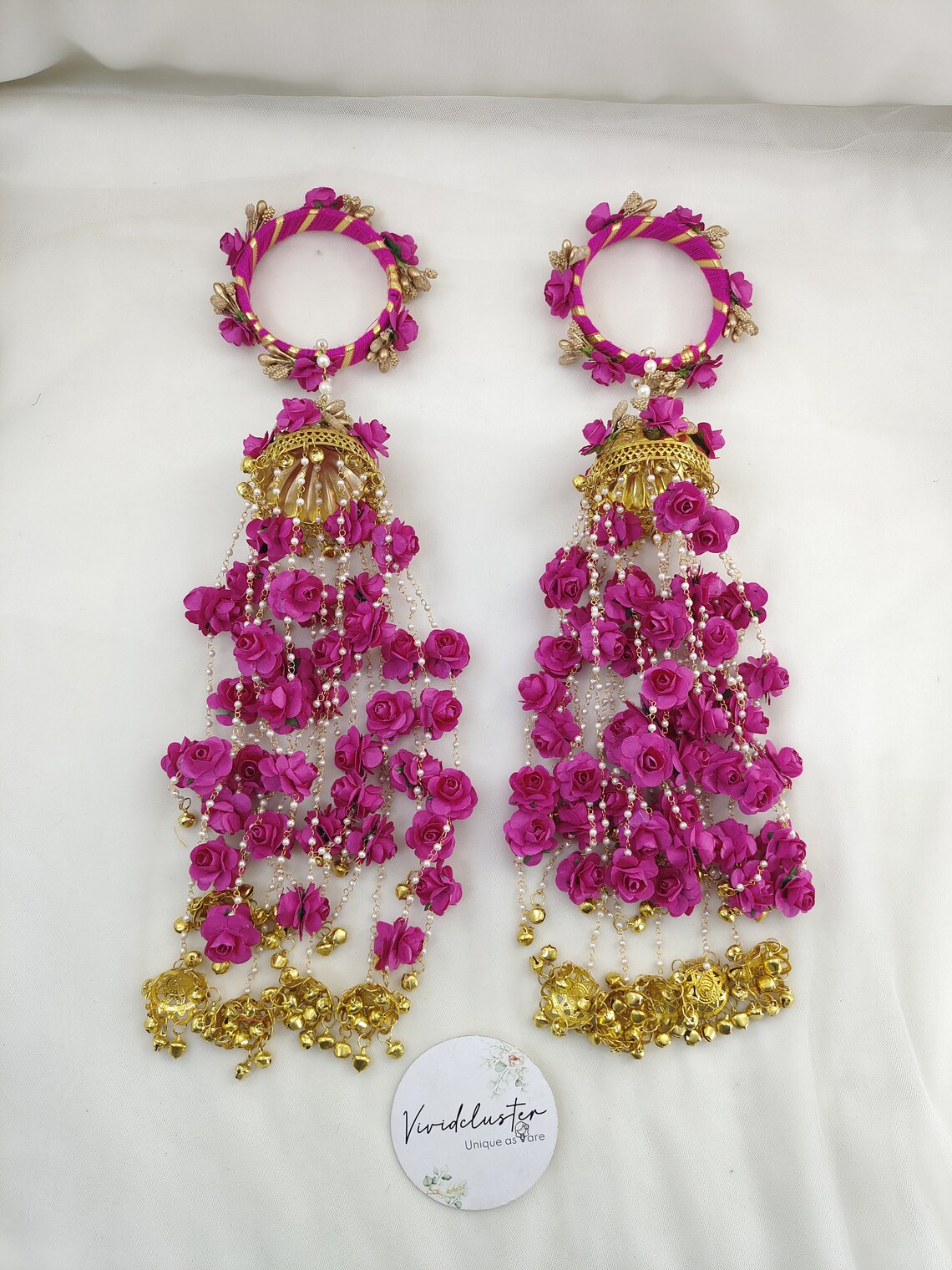 Handmade Bridal Kalire: Floral Wedding Accessory - Etsy