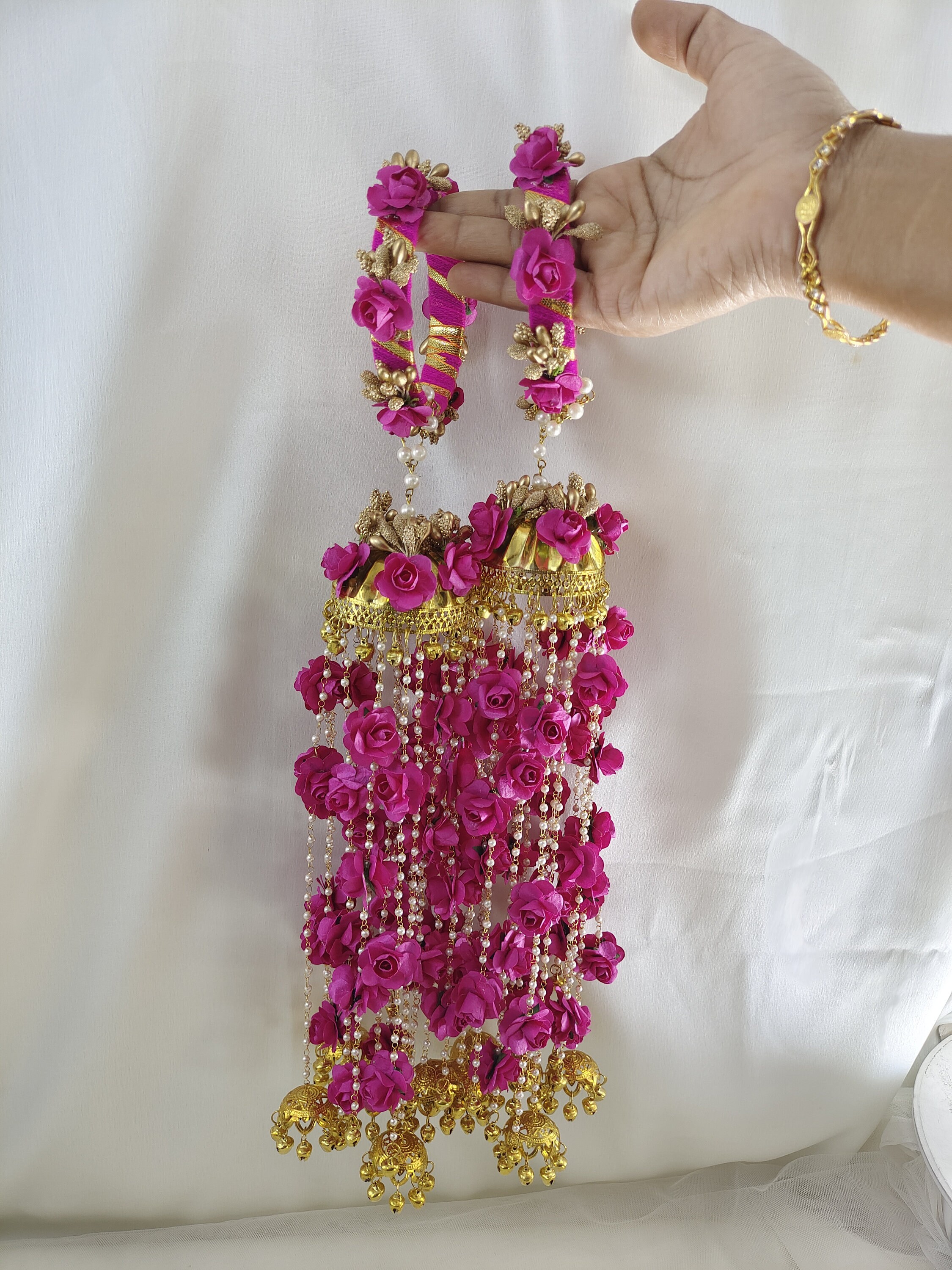 Handmade Bridal Kalire: Floral Wedding Accessory - Etsy