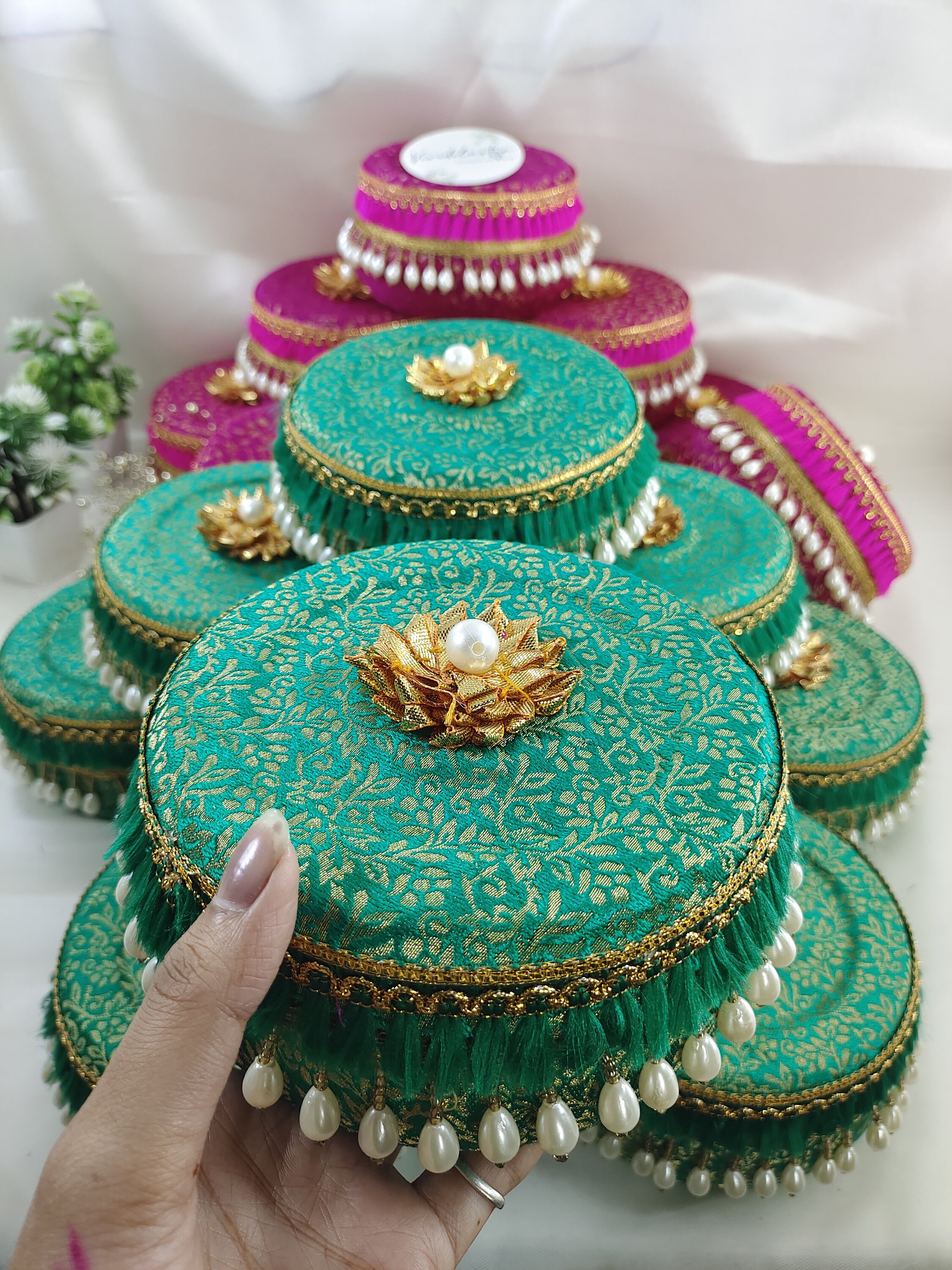 Desi Laddu Boxes Wedding Favor Return Gift Sangeet Favor Handcrafted ...