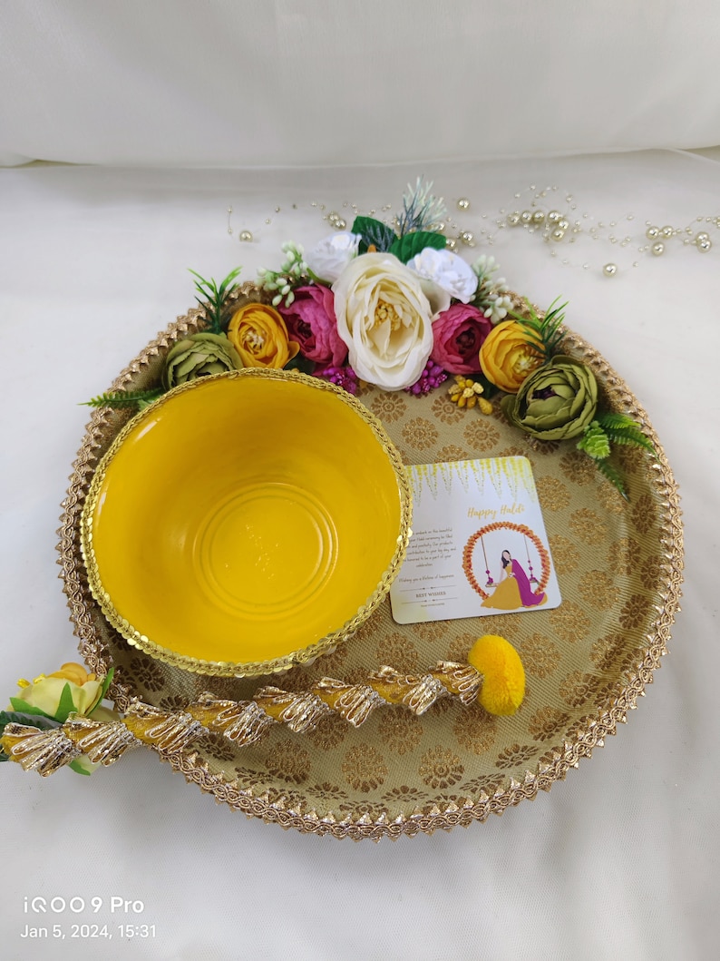 Haldi Mehandi Thal/wedding Platter Decorated Tray/nikah Indian Wedding ...