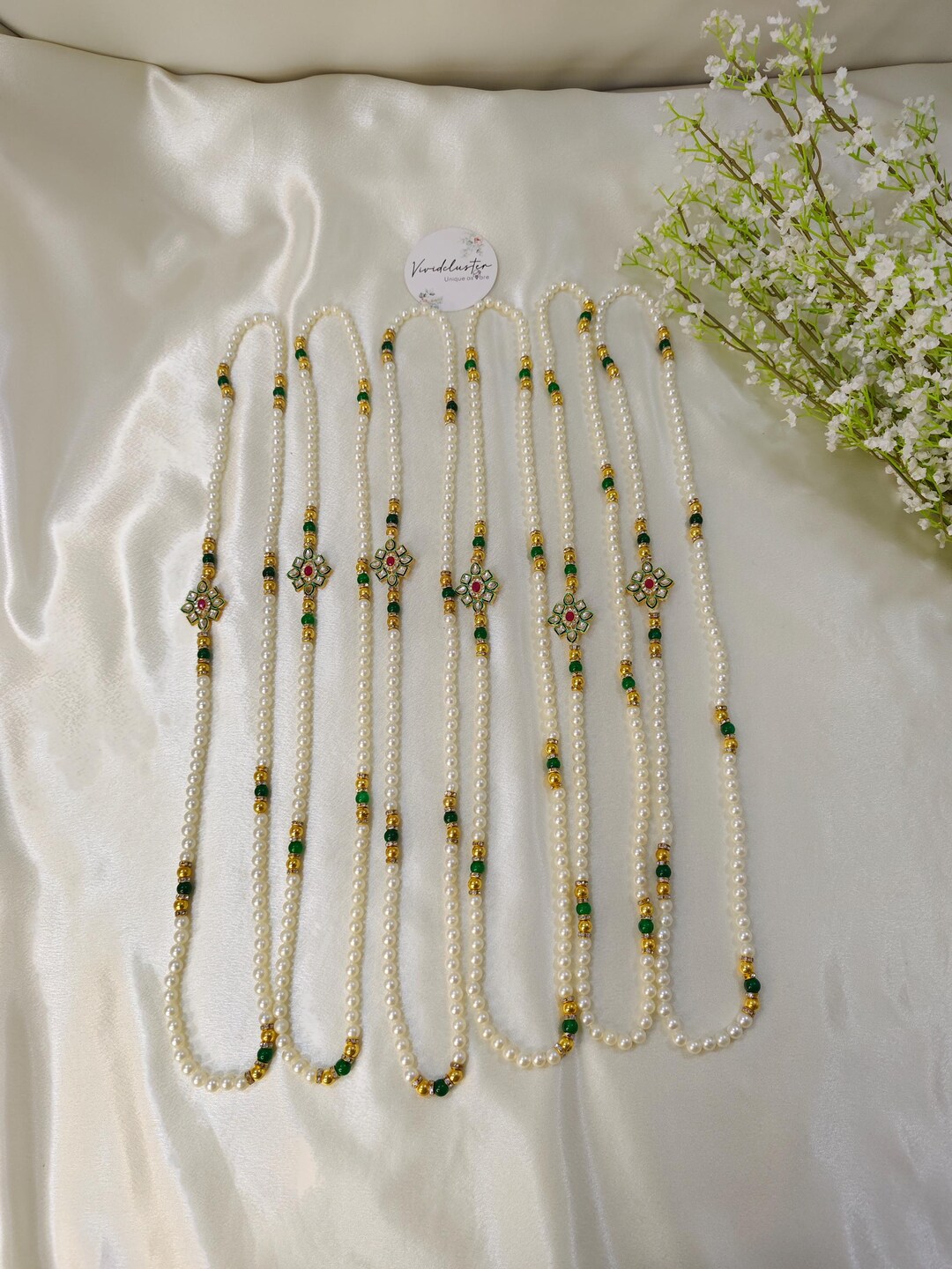 Kundan Milni Mala for Baarat Welcome for Indian Hindu Wedding Haar Sikh ...