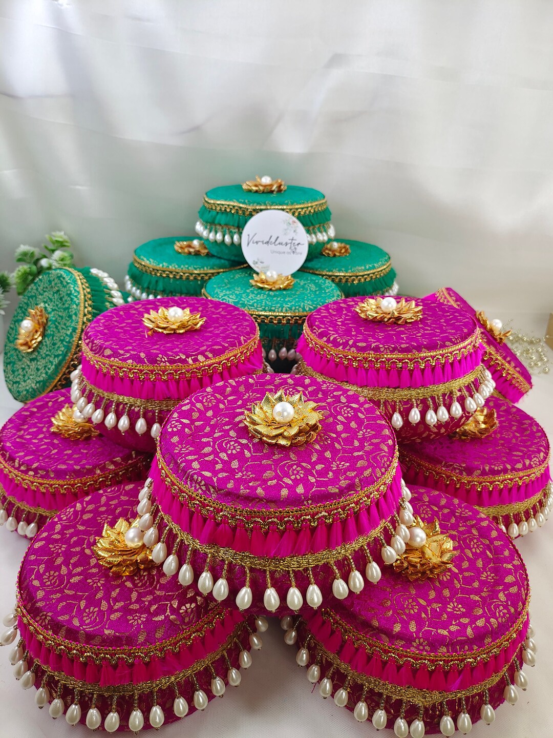 Desi Laddu Boxes Wedding Favor Return Gift Sangeet Favor Handcrafted ...