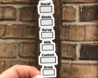 Starbucks Coffee List Sticker - Etsy