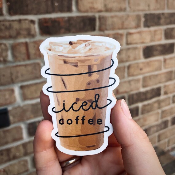 Paper Death Before Decaf Sticker Iced Coffee Sticker Decaf Coffee ...