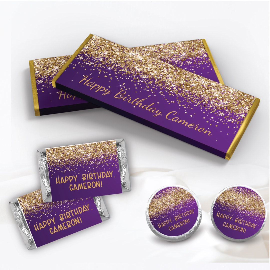 Purple Gold Confetti Glitter Luxury Sparkle Elegant Fancy Any Age ...