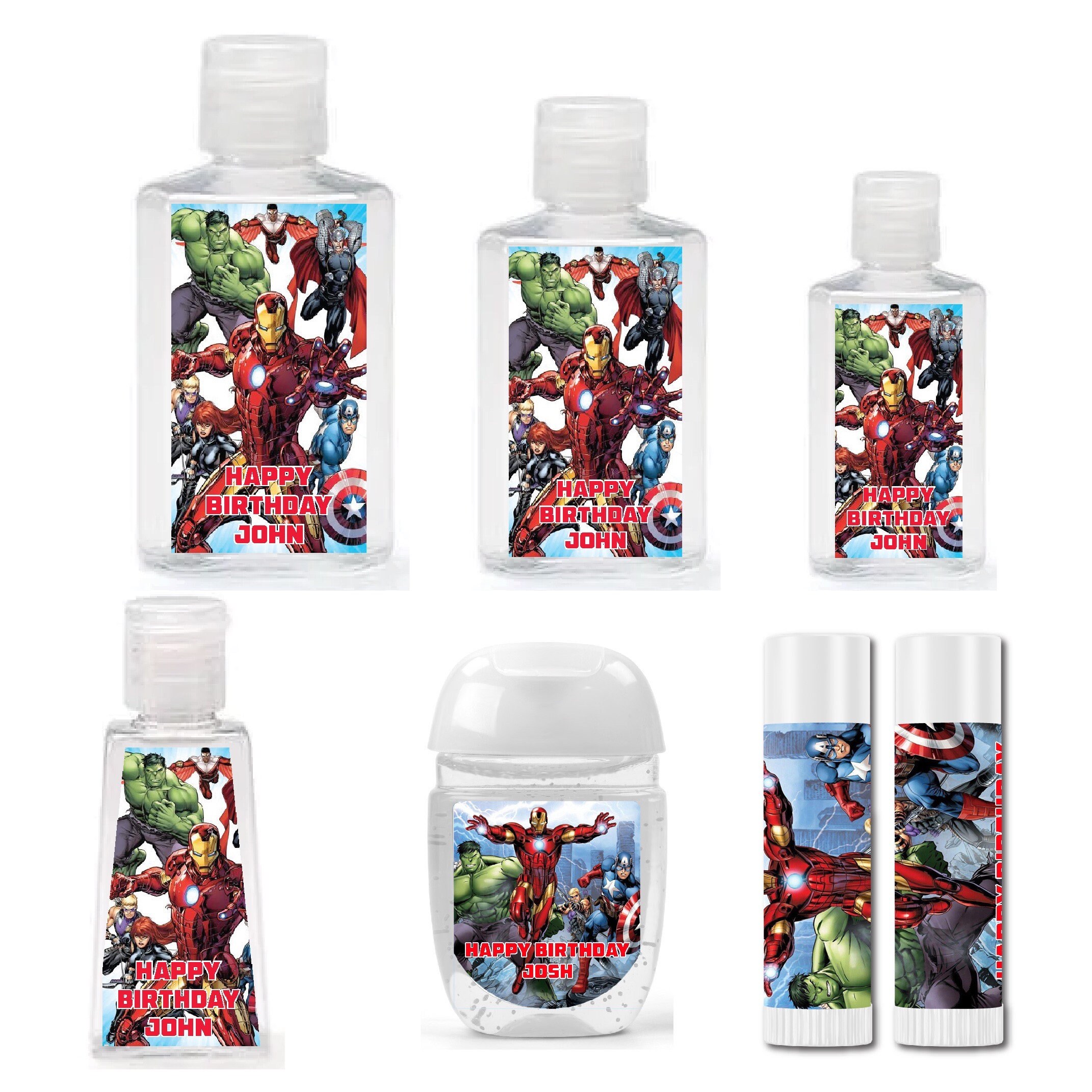 Avengers PRINTED GLOSSY LABELS for Lip Balm Tubes or | Etsy