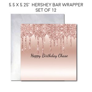 Rose Gold Dripping Glitter Metallic Sparkle Luxury Any Age or - Etsy