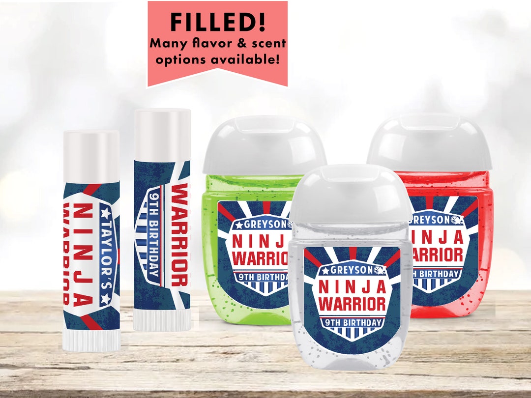 Ninja Warrior Inspired - Lip Balms Chap Stick or Hand Wash - Best Party ...
