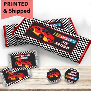 Race Car Nascar Inspired - PRINTED CANDY WRAPPERS Chocolate Kiss ...