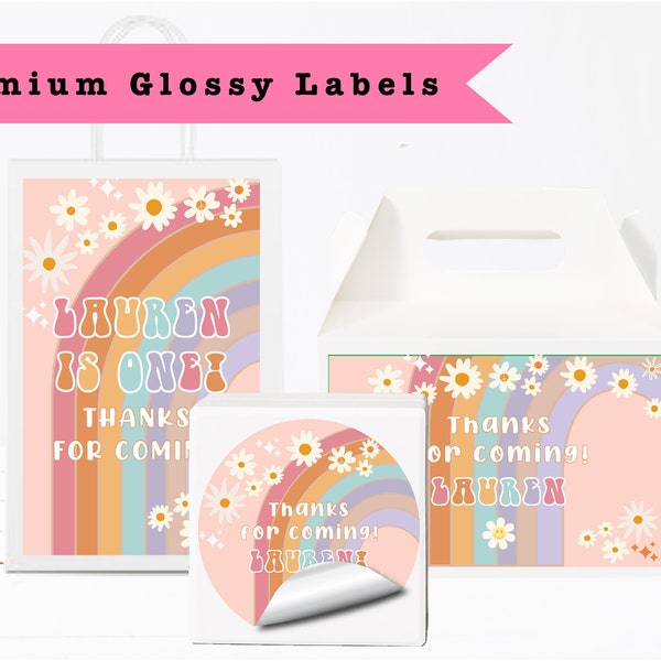 Groovy One Labels for Boxes - Etsy