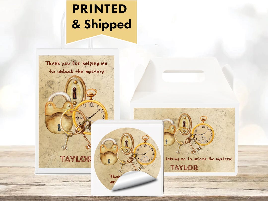 Escape Room Mystery Solving Challenge - PRINTED GLOSSY LABELS - for ...