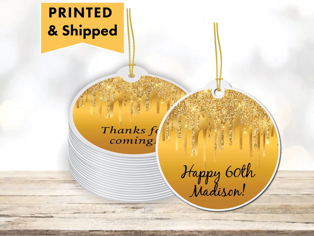 Gold Dripping Glitter Metallic Sparkle Luxury Any Age or Occasion ...
