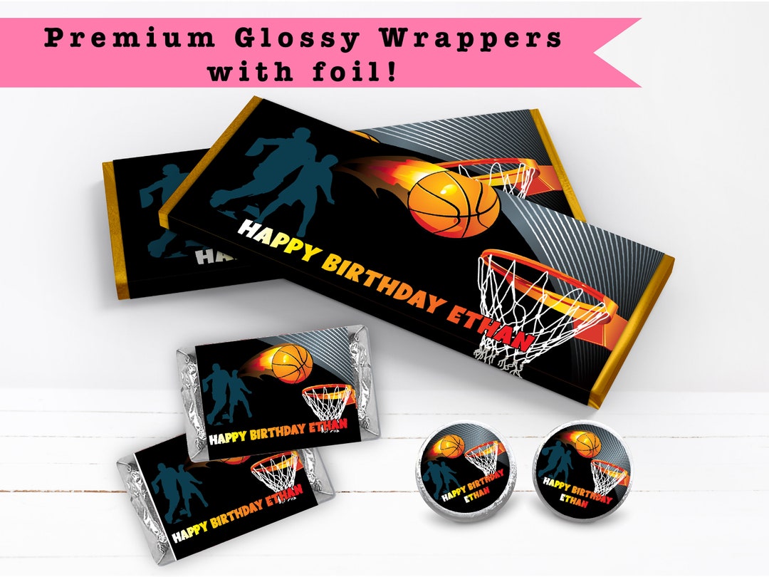 Basketball Sports Basketball Fan Party March Madness PRINTED CANDY BAR ...
