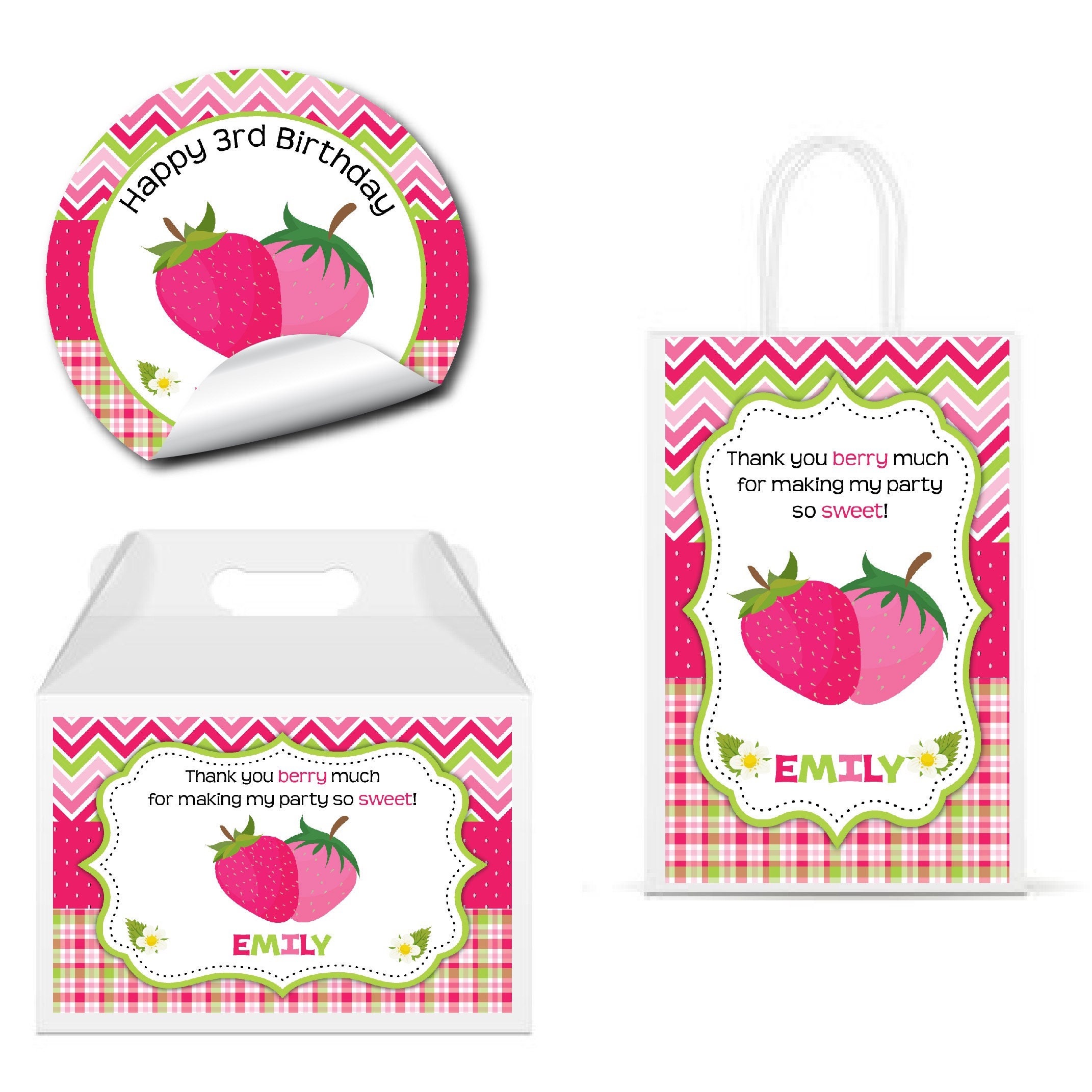 Strawberry Strawberries Berry Sweet PRINTED GLOSSY LABELS - Etsy