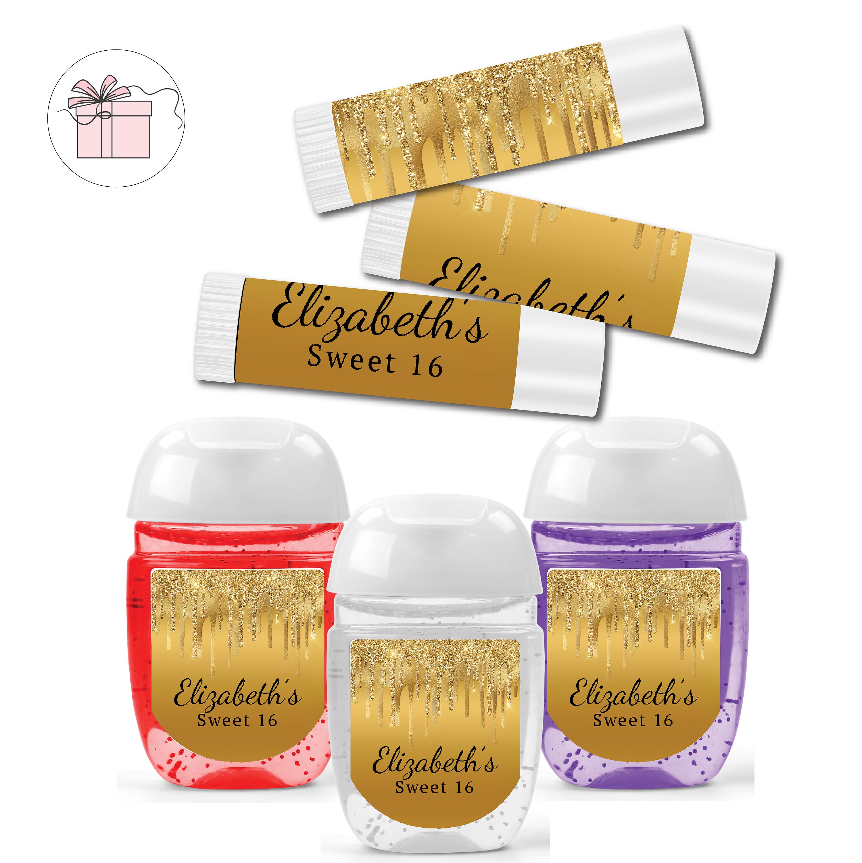 Gold Dripping Glitter Metallic Sparkle Luxury Any Age or - Etsy