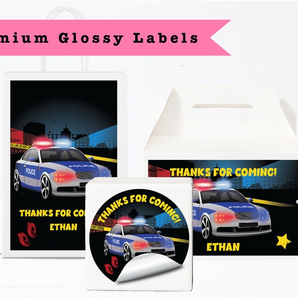 Police Car Label - Etsy