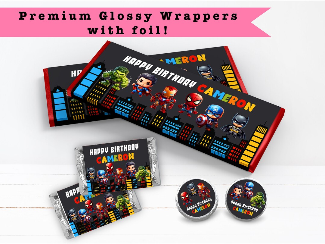 Superhero City Skyline Comic Little Superheroes Kids Party PRINTED ...