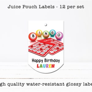 Bingo Theme Fun Game Night Colorful Bingo Balls Chip Bag, Water Bottle ...