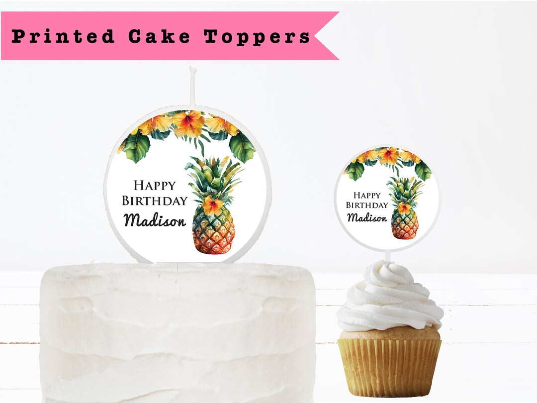 Tropical Paradise Watercolor Pineapple Floral Luau Aloha! Summer Party ...