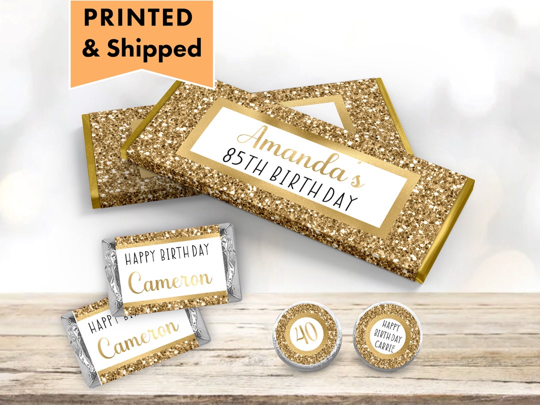 Gold Glitter Luxury Metallic Shine Elegant Theme Any Age Occasion ...