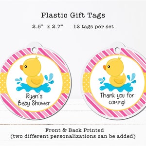Cute Little Rubber Duck Duckling - PRINTED GIFT TAGS - Thank You Card ...