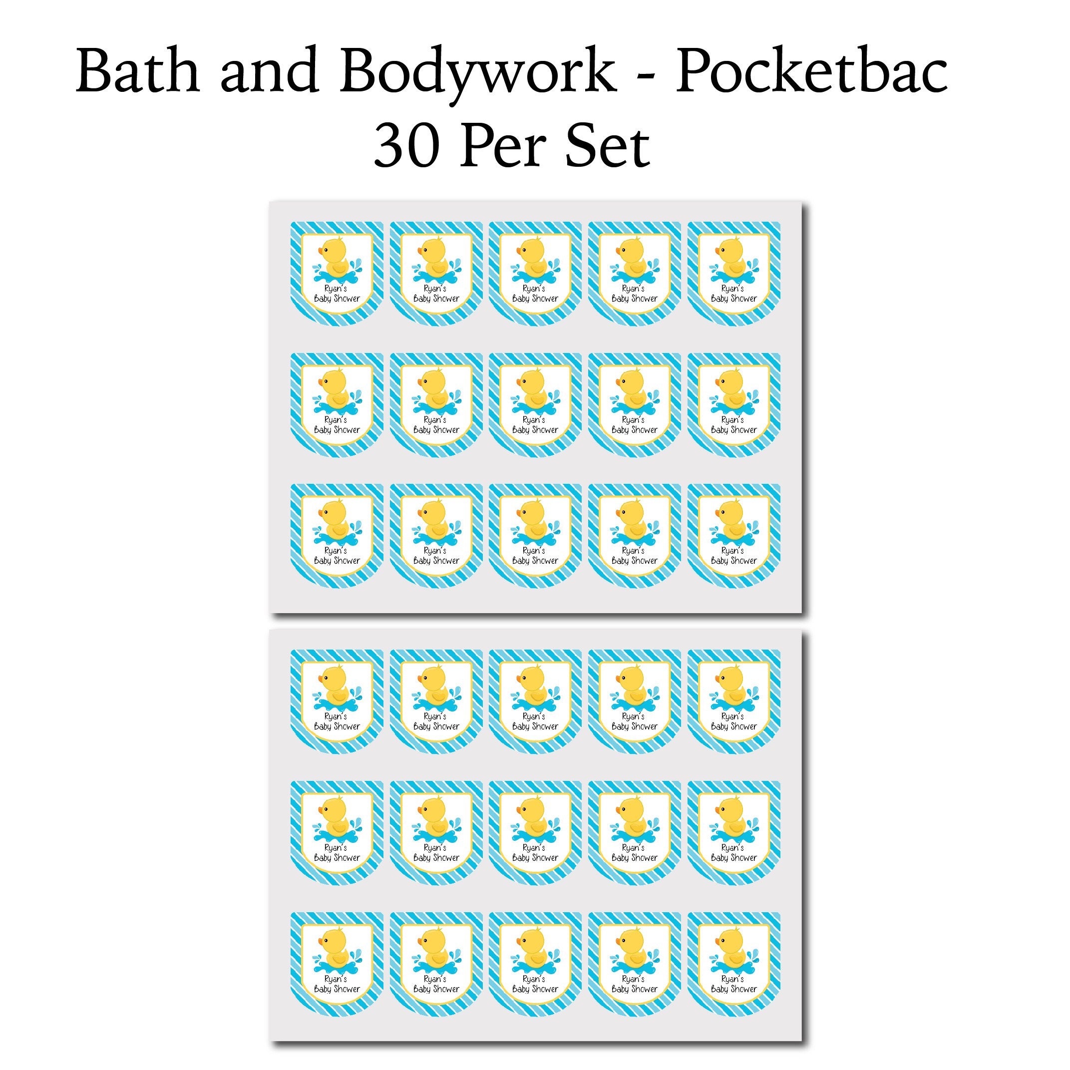 Cute Little Rubber Duck Duckling PRINTED GLOSSY LABELS for | Etsy