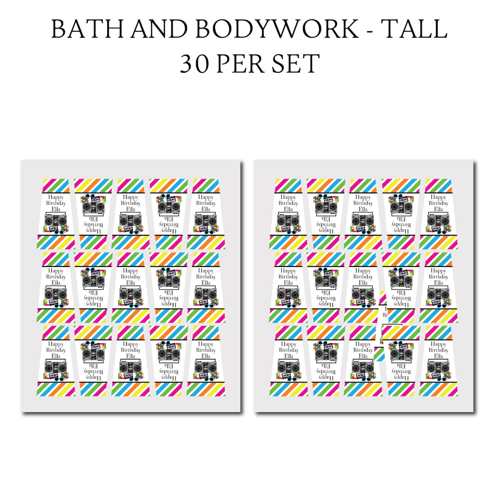 Totally 80's 1980 Eighties Retro Neon Theme PRINTED - Etsy