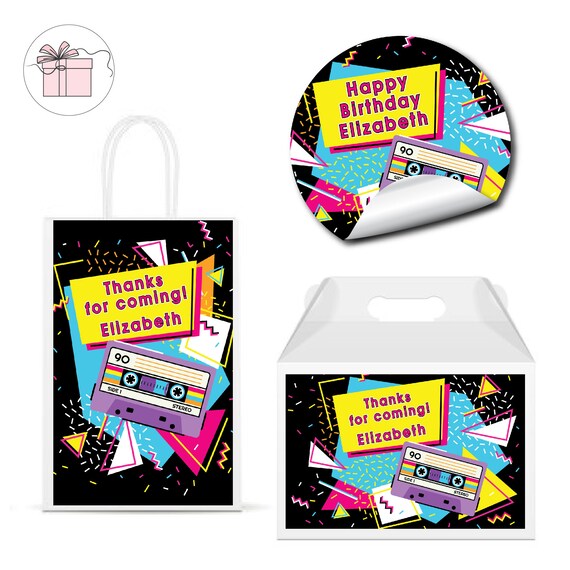 90s 80s Hip Hop Retro Neon Colorful Geometric Pattern - Etsy